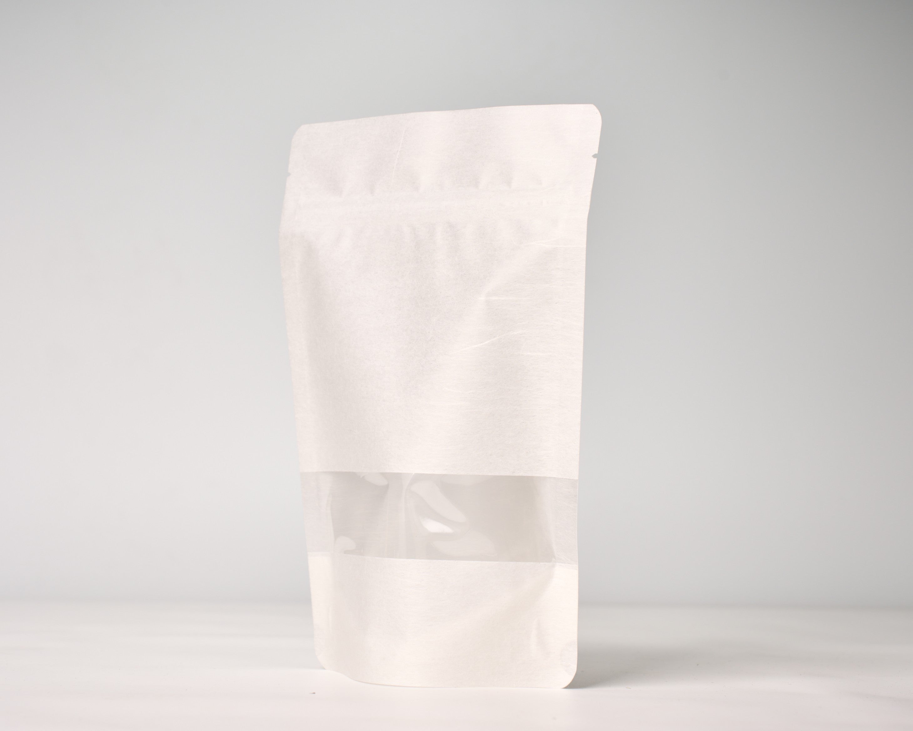 16 oz Rice Paper Stand Up Pouch with Window with Zipper – Modern Eco ...